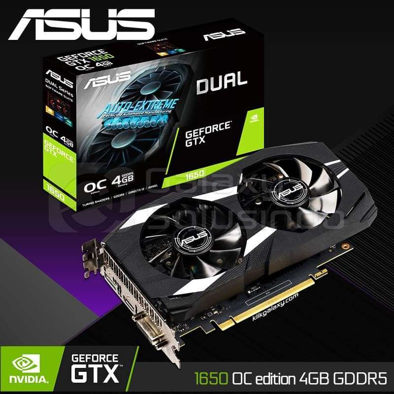 Promo VGA Graphic Card ASUS DUAL Geforce GTX 1650 OC edition 4GB GDDR5 ...