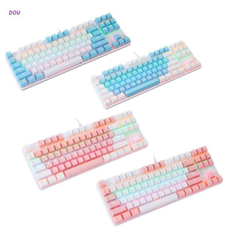 Jual Dou K100 Keyboard Gaming Mekanik Axis Hijau Anti Air Untuk Windows ...