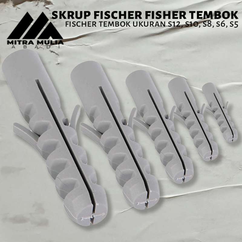 Jual Skrup Fischer Fisher Tembok | Fischer Tembok Ukuran S12, S10, S8 ...