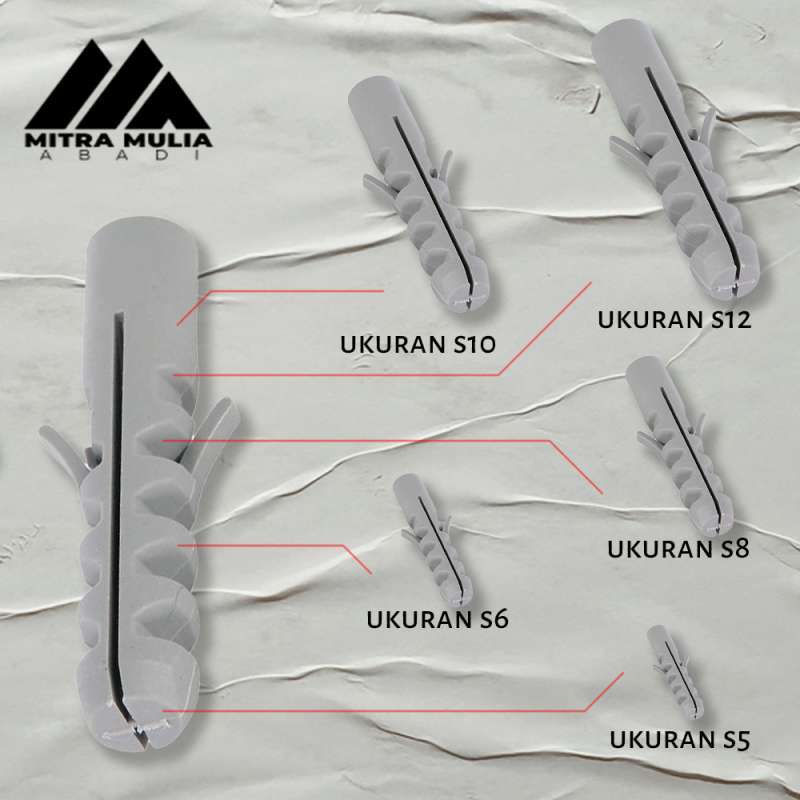 Jual Skrup Fischer Fisher Tembok | Fischer Tembok Ukuran S12, S10, S8 ...