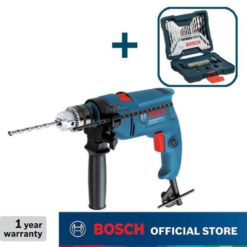 Jual Bosch Bor Tangan Listrik Impact dengan Mata Bor 33Pcs X-Line GSB ...