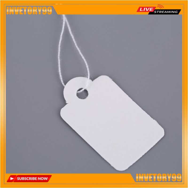 Jual 100pcs Label Tag Price Warna Putih Polos 925 Dgn Tali Perpergelan ...