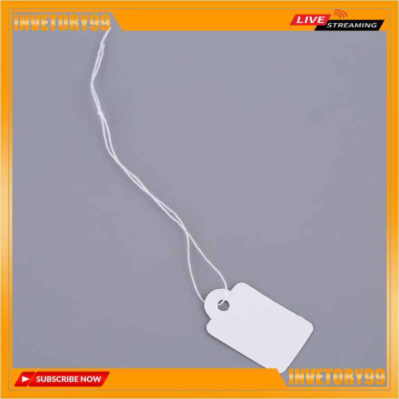 Jual 100pcs Label Tag Price Warna Putih Polos 925 Dgn Tali Perpergelan ...