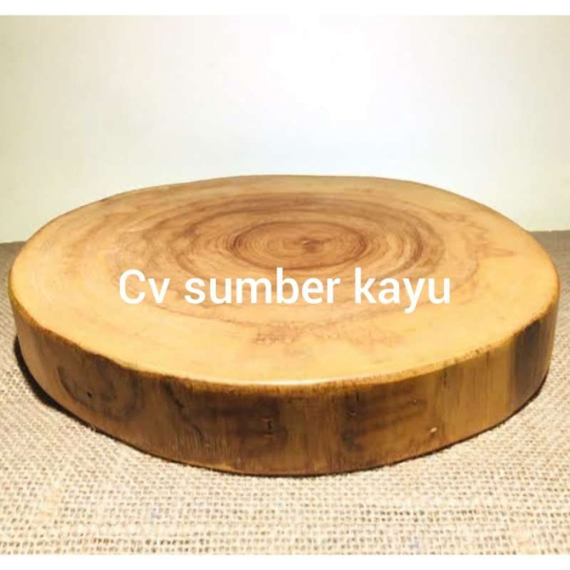 Jual talenan daging besar wood slice potongan kayu big size diameter ...