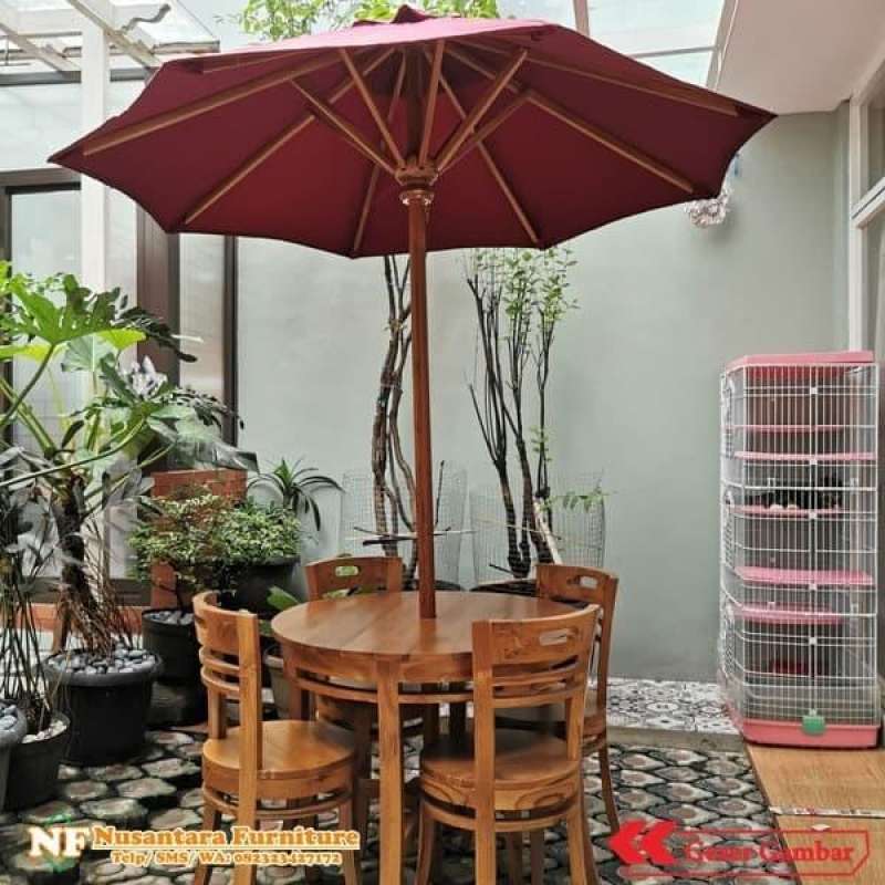 Jual Set Meja Kursi Makan Taman Meja Makan Taman Minimalis Kayu Jati ...