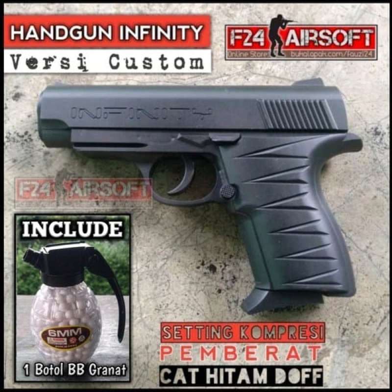 Jual Gratis Ongkir Airsoft Gun Spring. Pistol Infinity Versi Custom. Plus 1 Botol Bb di Seller ...