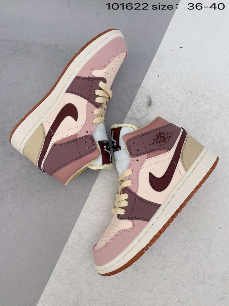 Jual Nike Air Jordan 1 Mid Se Medium Top Red Bean Milk Tea Aj1 St ...