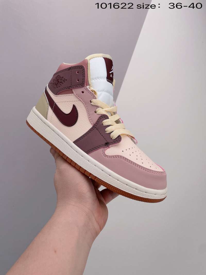 Jual Nike Air Jordan 1 Mid Se Medium Top Red Bean Milk Tea Aj1 St ...