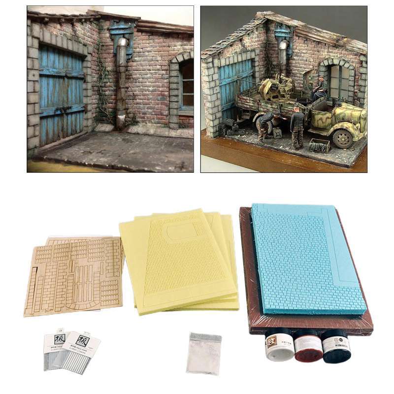 Jual Wood Miniature Ruins European Architecture 1:35 Scale DIY House di ...