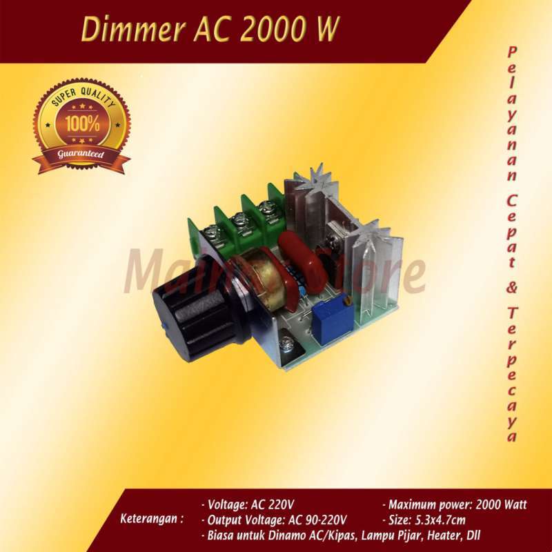 Jual 2000W SCR Motor Speed Controller Voltage Regulator Module di ...