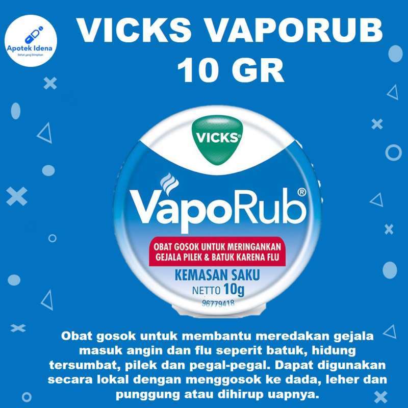 Jual Vicks Vaporub 10 Gr Obat Gosok Untuk Melegakan Pilek Dan Hidung ...