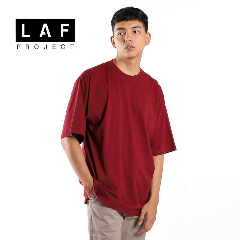 Promo Kaos Polos Oversize Pria Cotton Combed 24s Premium Maroon LAF ...