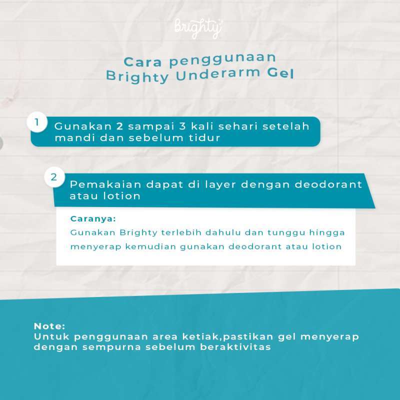 Promo [glowing Package] Brighty Glowing Underarm 3 Pcs Diskon 30% Di Seller Brighty Indonesia ...