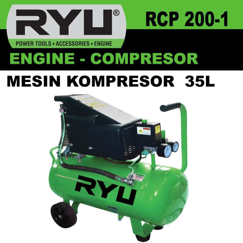 Jual Mesin Kompresor Angin/Compressor 35 Ltr RYU RCP 200-1 di Seller Terang Jaya Elektrik ...