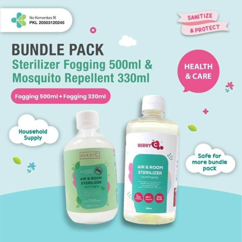 Jual Berryc Bundle Pack Liquid Fogging 500ml +330ml With Mosquito ...