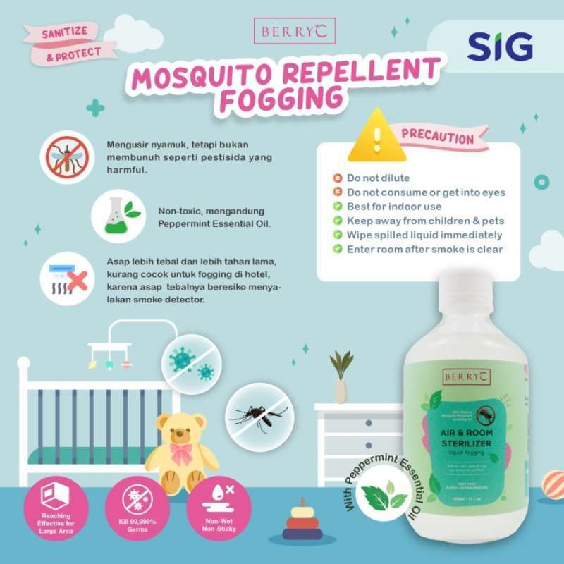 Jual Berryc Bundle Pack Liquid Fogging 500ml +330ml With Mosquito ...
