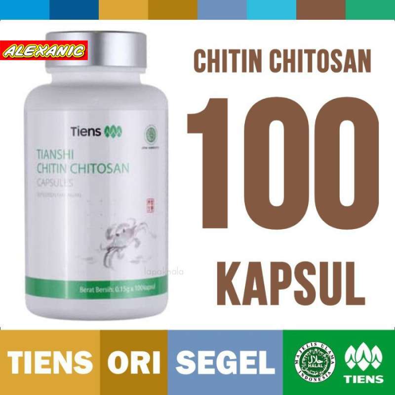 Promo TIENS Chitin Chitosan SEGEL 100 Kapsul ORIGINAL TIANSHI Diskon 8% ...
