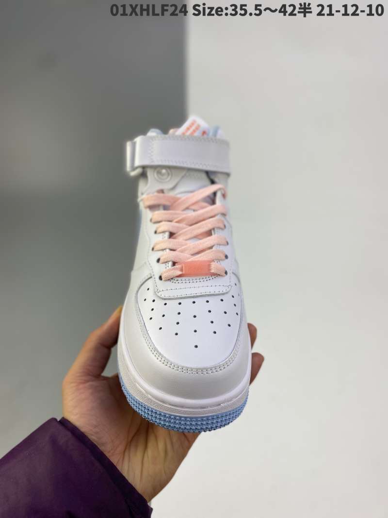 Jual Original NIKE AIR Force 1 Mid White Pink 🍑 The collision between ...