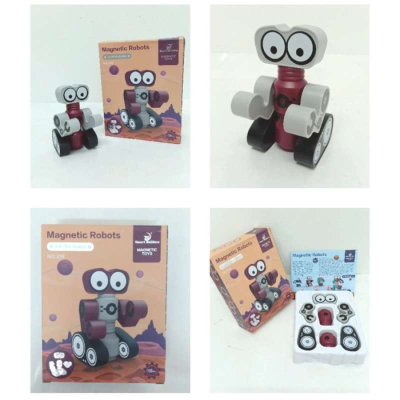 Jual MAINAN EDUKASI PERAKITAN ROBOT MAGNET - SMART BUILDERS MAGNETIC ...