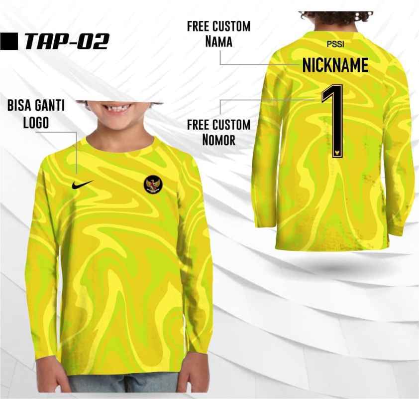 Promo jersey anak timnas indonesia kiper gk kaos tim nasional bola ...