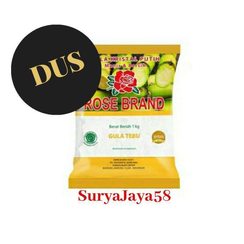 Jual Gula Rose brand Kuning kemasan 1kg ( isi 20pcs/ 1dus) | Gula putih ...