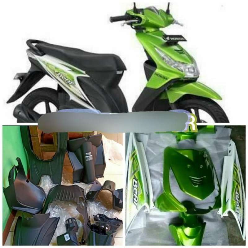 Jual Cover Full Body Kasar Halus Honda Beat Lama Karbu Putih Hijau ...