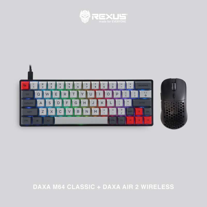 Jual PROMO BUNDLING Rexus Keyboard Daxa M64 Classic + Daxa Air II ...