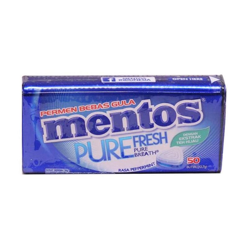 Jual Mentos Pure Fresh Peppermint Permen [35 g] di Seller Toko si hemat ...