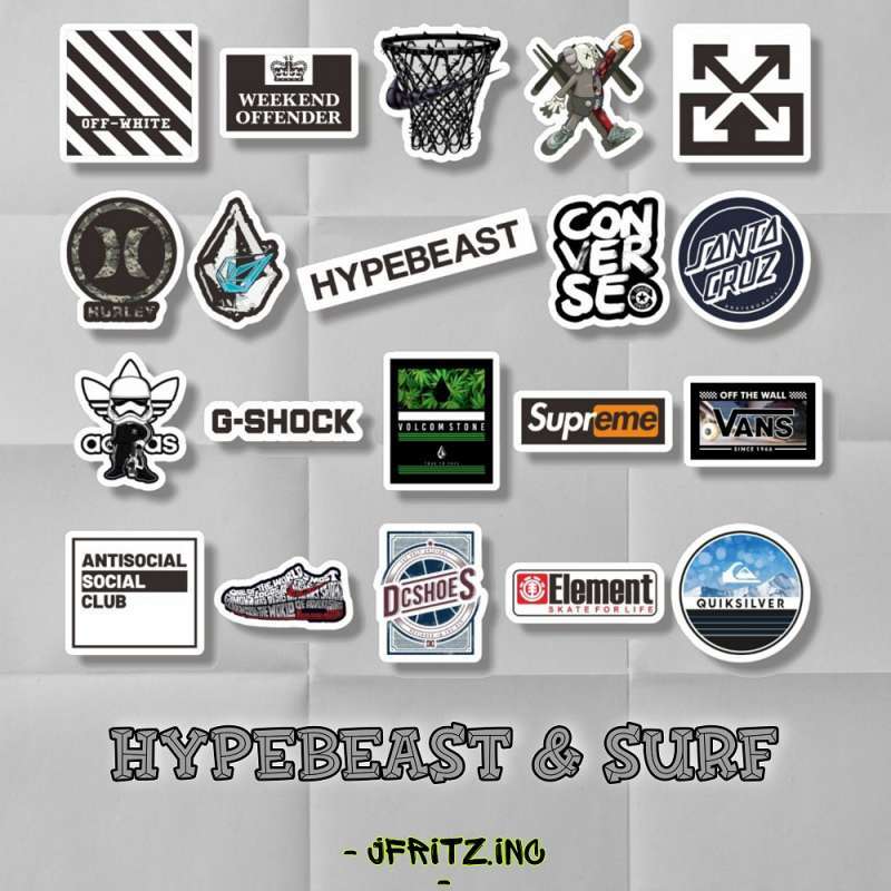 Jual STICKER PREMIUM WATERPROOFT STIKER HYPE&SURF PACKSTICKER AESTHETIC ...