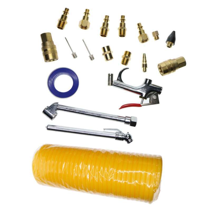Jual Air Tool Connector Accessories Kit Blow Gun Coil Hose Tyre ...