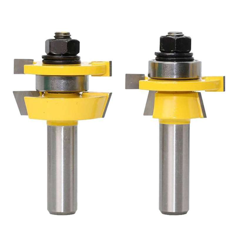 Jual Tongue And Groove Set, Router Bit Set, Wood Door Flooring 3 Teeth ...