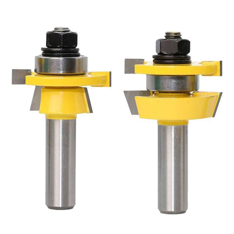 Jual Tongue And Groove Set, Router Bit Set, Wood Door Flooring 3 Teeth ...