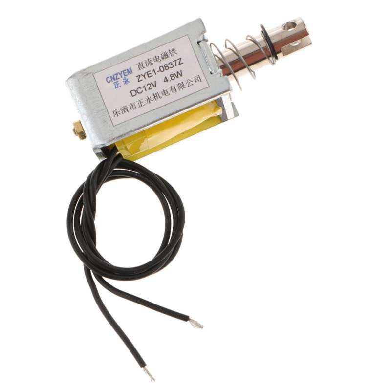 Jual Push Pull Open Frame DC Solenoid Electromagnet Actuator 4.8W 12V ...