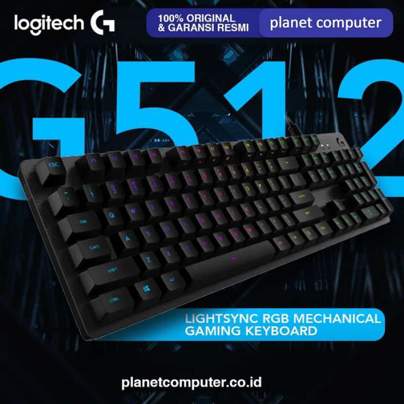 Jual KEYBOARD GAMING LOGITECH G512 CARBON RGB MECHANICAL - GX RED ...