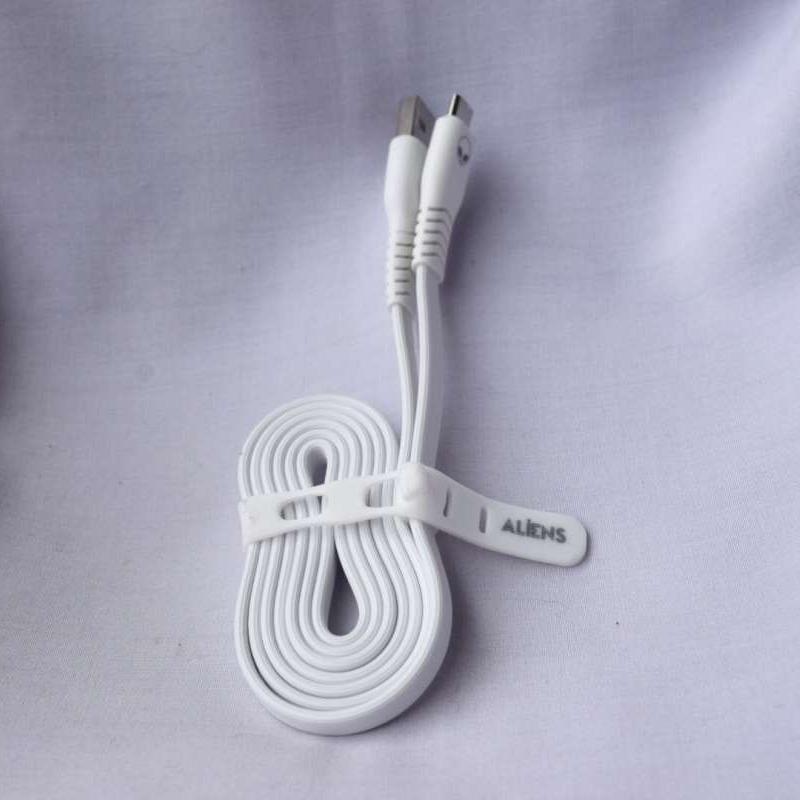 Jual ALIENS 3.0A Micro USB Tipis Kabel Data 100cm - Putih di Seller ...