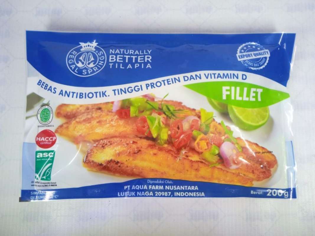 Jual Ikan Fillet Tilapia Regal Springs 200 Gram - Frozen Halal Di Seller Hazfood - Karang Ayu ...
