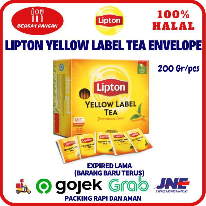 Jual Lipton Yellow Label 100 Tea Bag Envelope / Teh Lipton / Teh Hitam ...