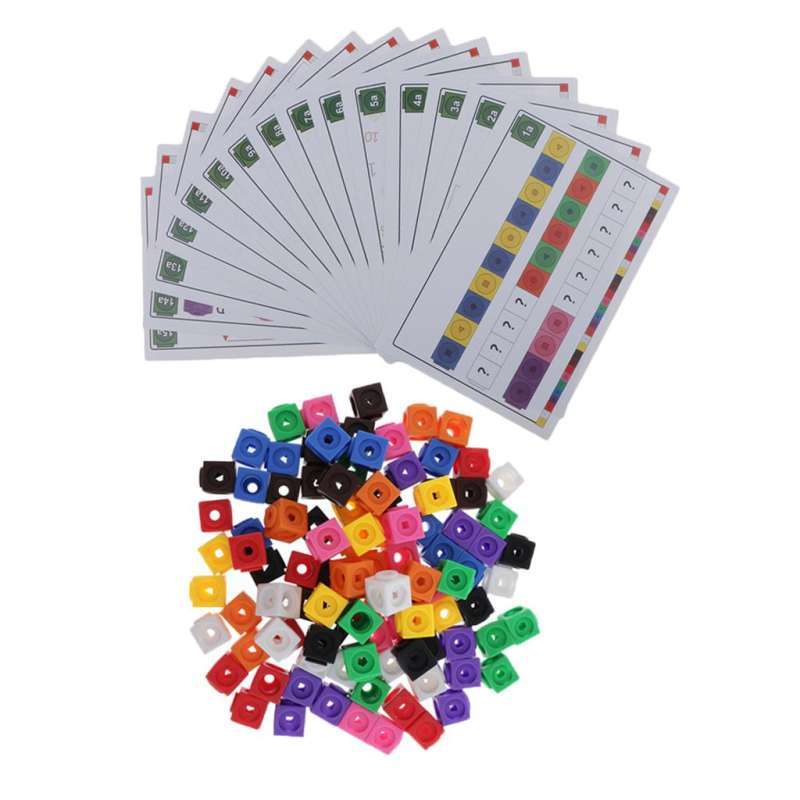 Jual Linking Cubes Educational Counting Math Toy (set Of 100) And ...