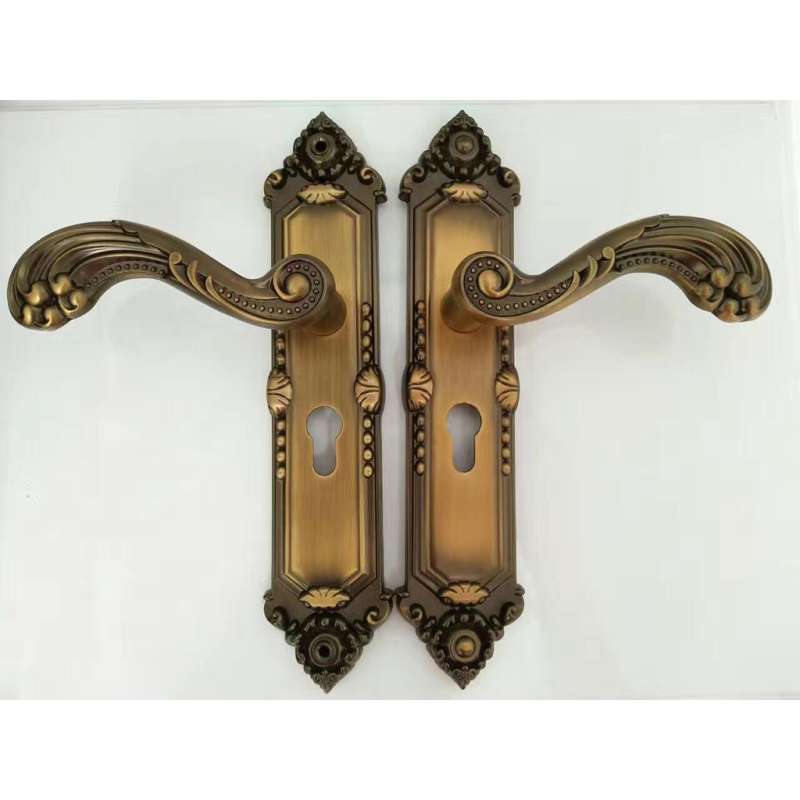 Jual Door Handle Lock Cylinder Front Back Lever Dual Latch Home ...