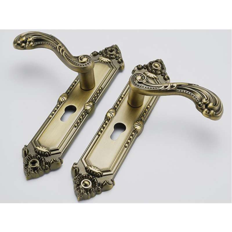 Jual Door Handle Lock Cylinder Front Back Lever Dual Latch Home ...