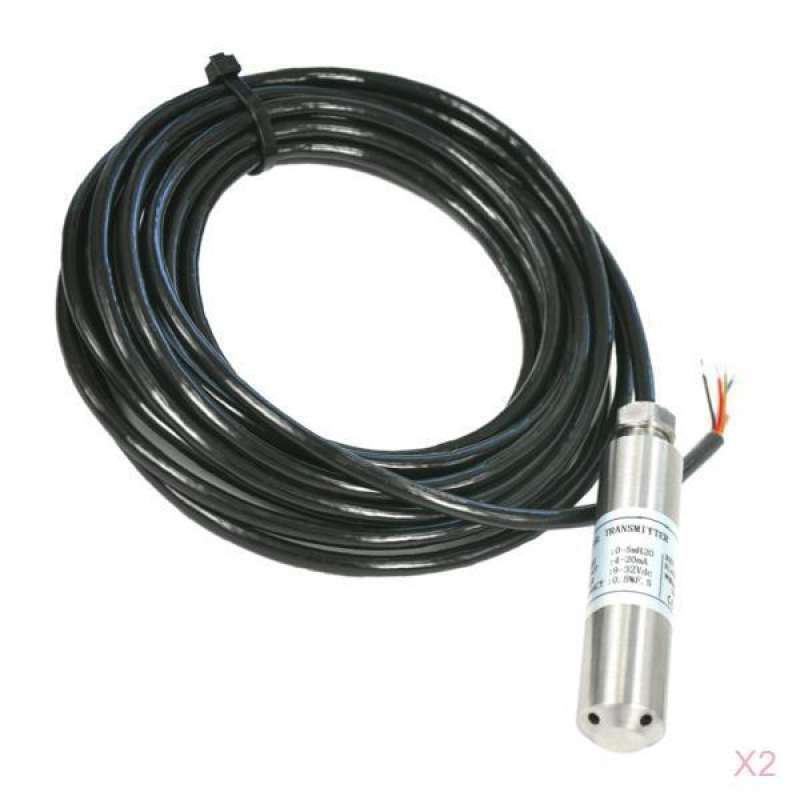 Jual 2x 4-20MA Water Level Transmitter Liquid Level Transducer Sensor w ...