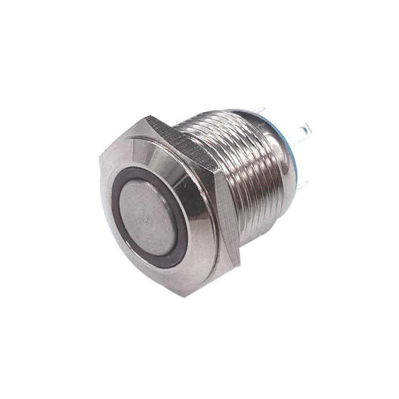 Jual DC 12V 16mm 5/8 Metal Momentary Push Button Switch Red Led for Car ...