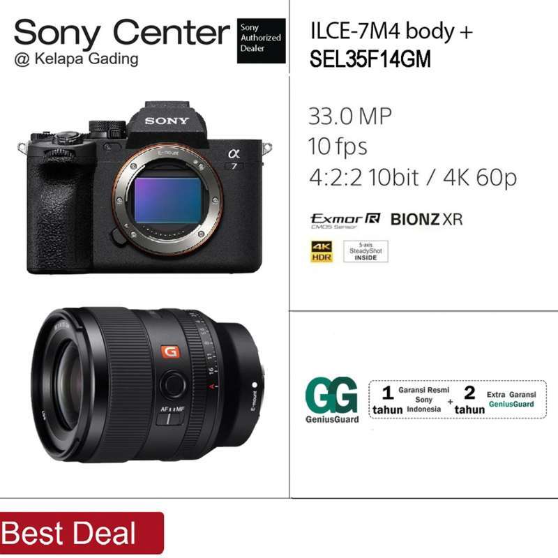 Jual Sony Center Jakarta SONY Alpha a7IV / a7 mark IV /a7m4 / ILCE- 7M4 Kamera Mirrorless [Full ...