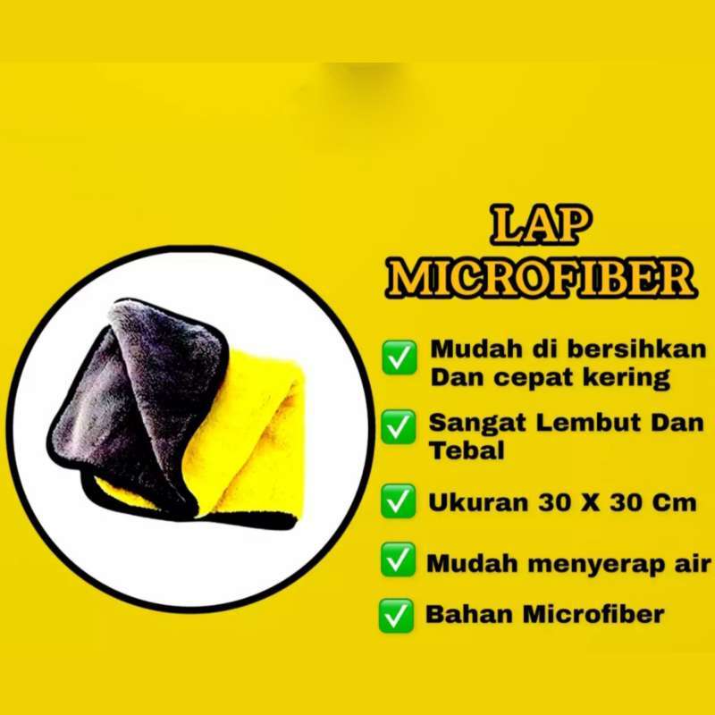 Promo Kain Lap Mobil Tebal Lembut 2 Warna Tanpa Menggores Permukaan ...