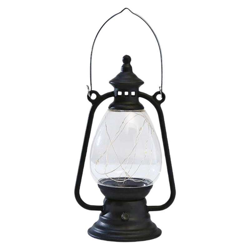 Promo Traditional LED Oil Lantern Battery Operated Hanging NightStand ...