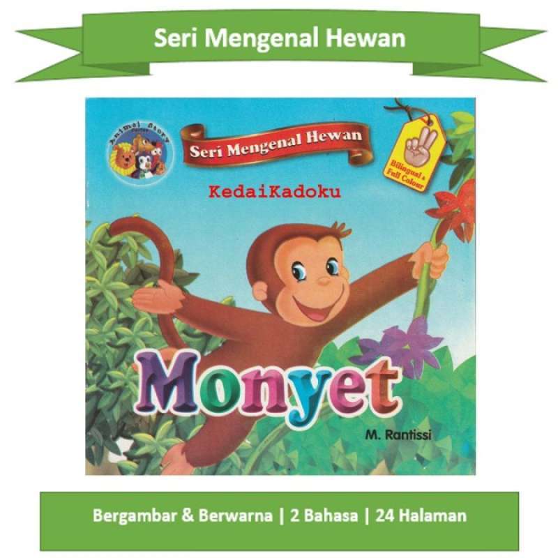 Promo Original Cerita Seri Mengenal Hewan Monyet Bergambar Berwarna 2 ...