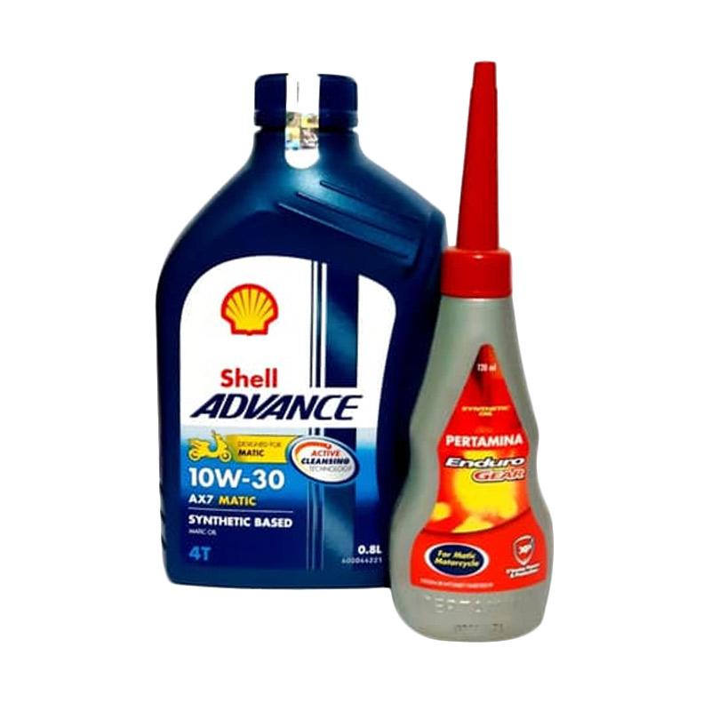 Jual Shell Advance AX7 Matic 10W-30 4T Oli Motor [0.8 L] with Pertamina ...