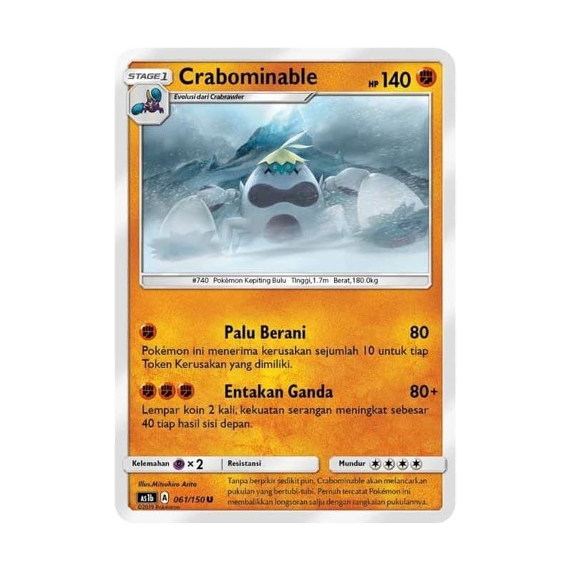 Jual Pokemon Indonesia Trading Card Crabominable AS1b 061-150 U di ...