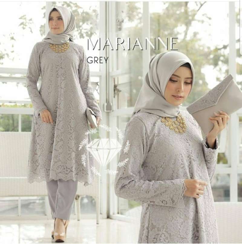 Jual Setelan Kebaya Tunik Celana Wanita Brukat Baju Brokat Kutu Baru ...