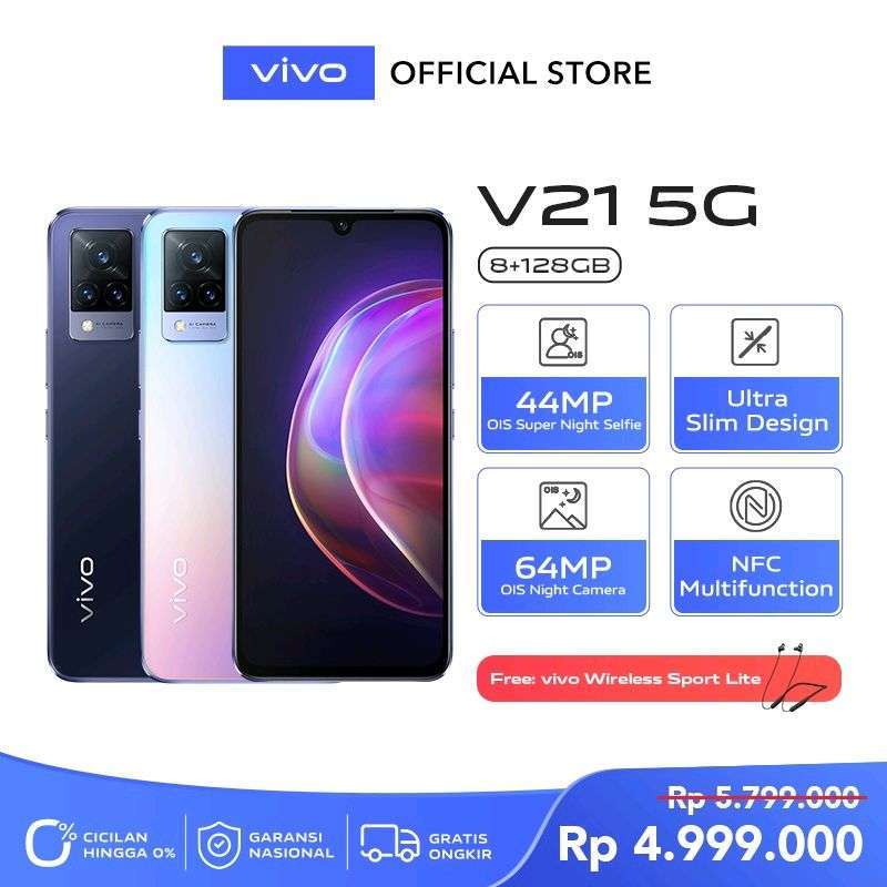 Vivo V21 5G - Harga dan Spesifikasi Terbaru Mei 2024